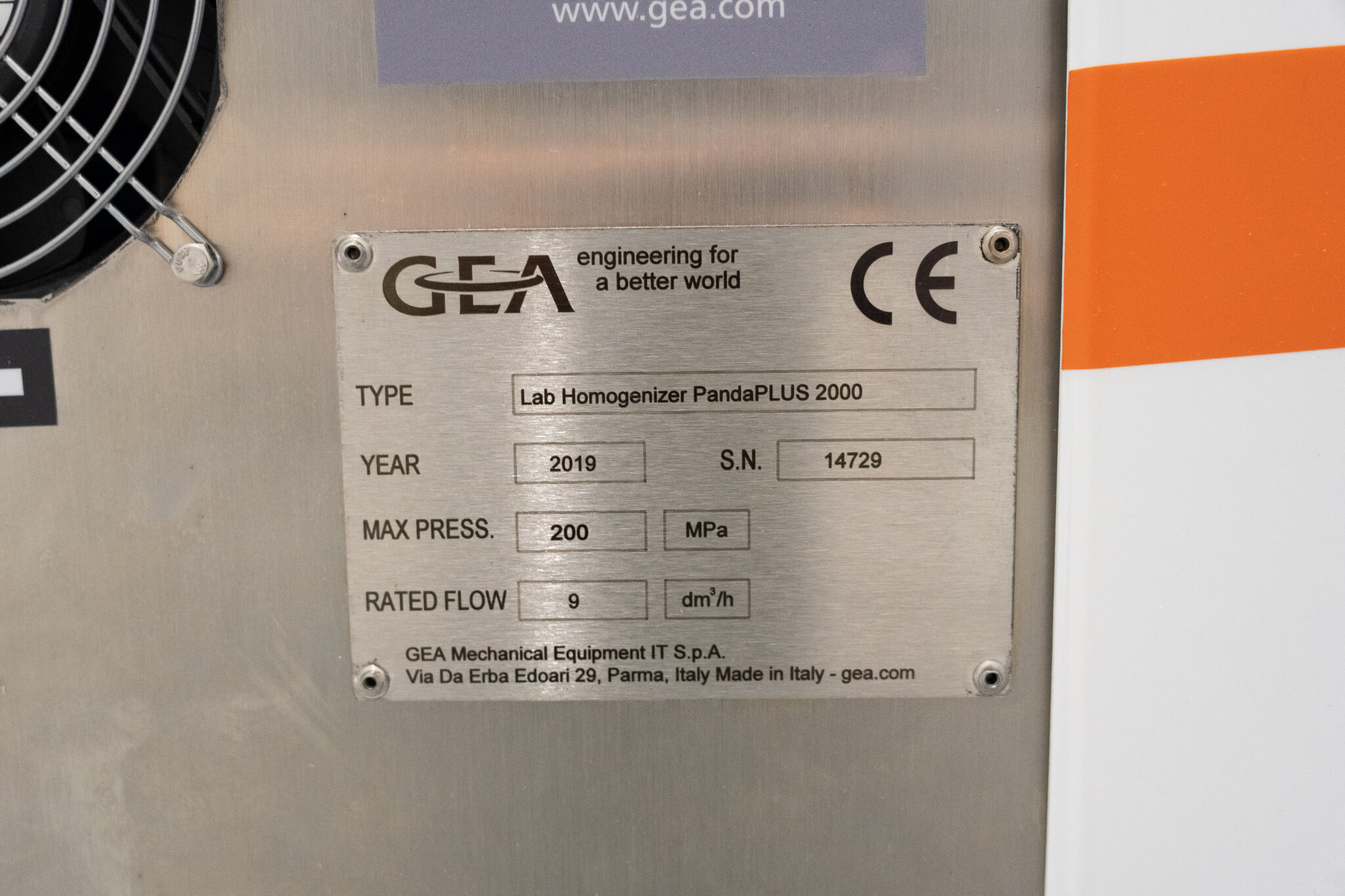 GEA PandaPLUS 2000 MPa High-Pressure Homogenizer - 2019 - Gemini BV